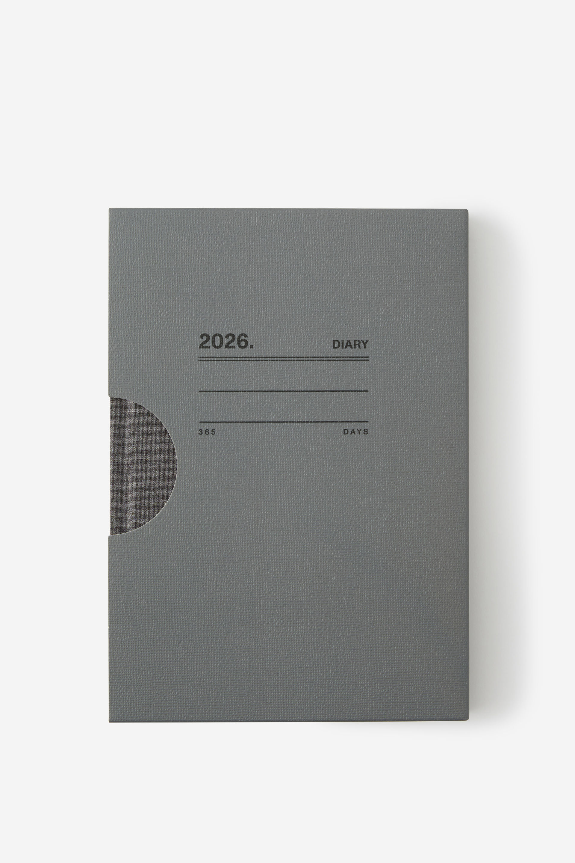Typo Diary 2026 - Sleek Grey Cover