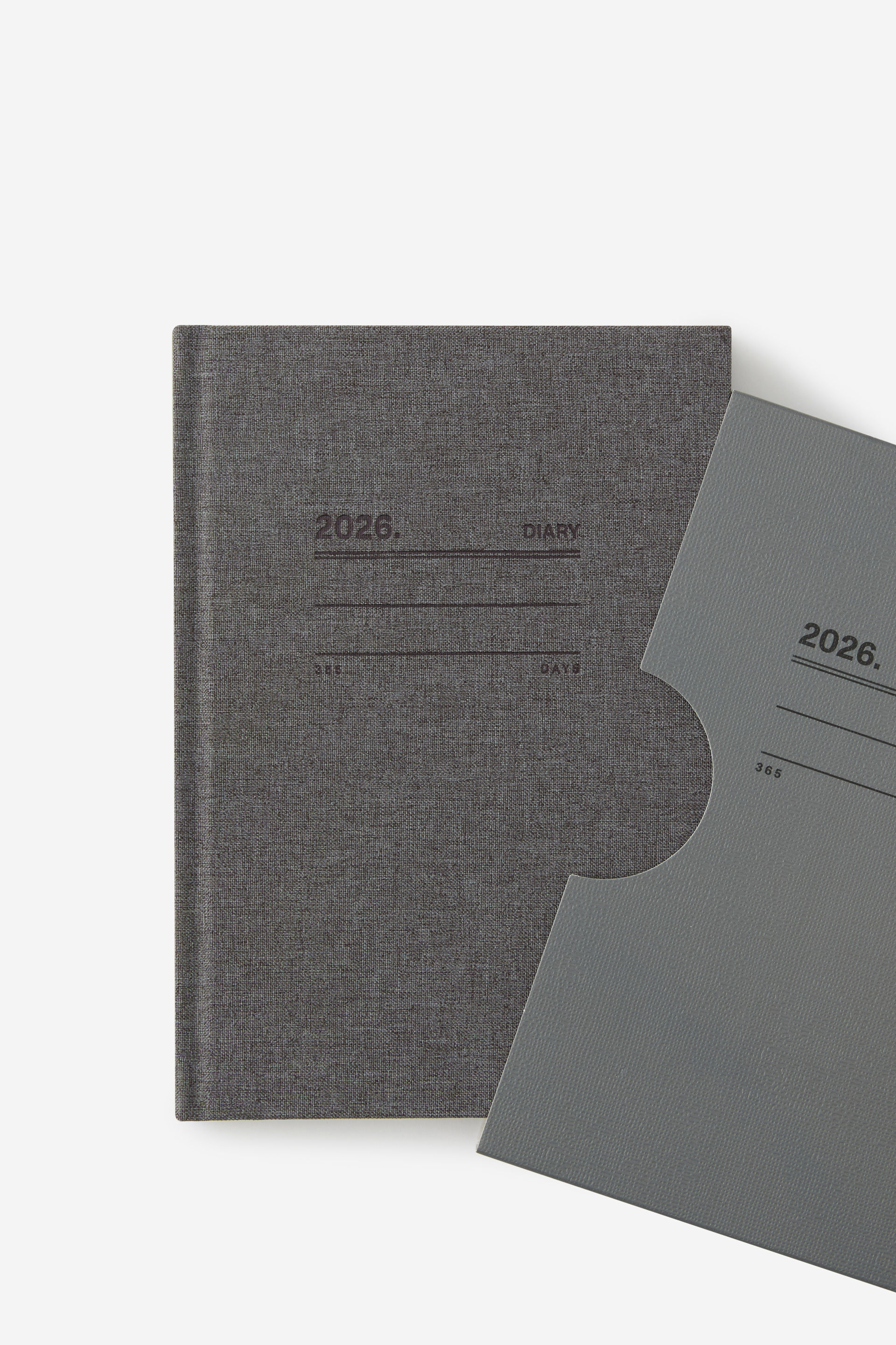 Typo Diary 2026 - Sleek Grey Cover